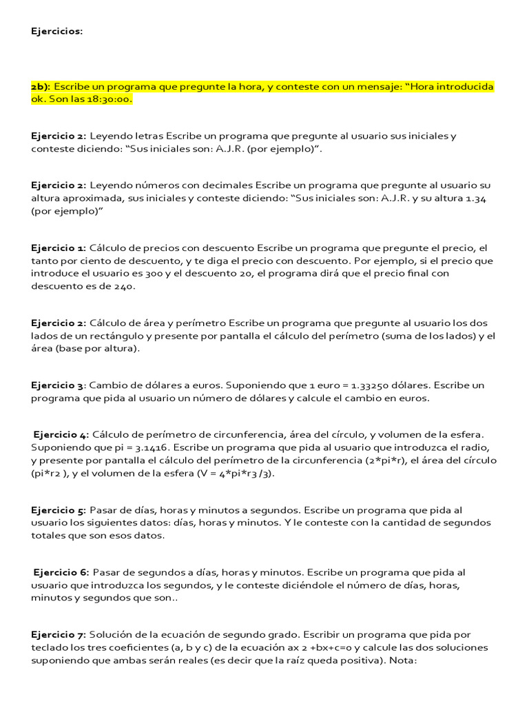 Ejercicios Java | PDF | Archivo de computadora | Constructor (Programación Orientada a Objetos)