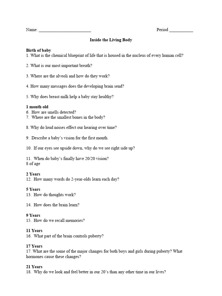 Inside The Living Body+student | PDF