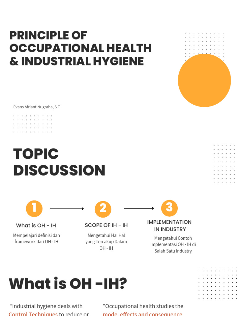 Principles of OH - INDUSTRIAL HYGINIE | PDF | Occupational Hygiene ...