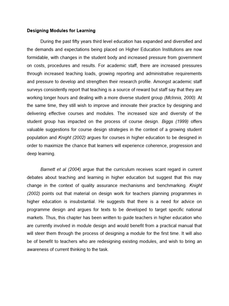 Designing Modules For Learning RRL | PDF | Educational Assessment ...