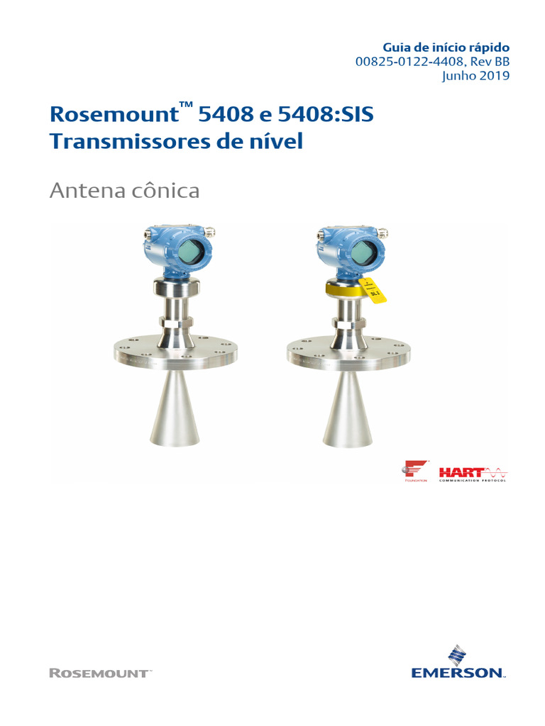 Guia de Início Rápido Rosemount 5408 e 5408 Sis Transmissores de Nível ...