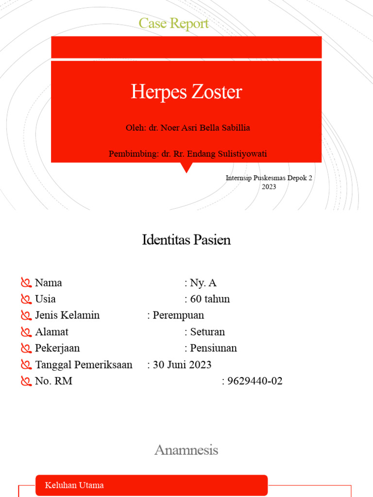 Laporan Kasus Herpes Zooster | PDF