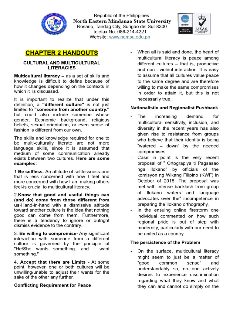 Chapter 2 Handouts | PDF | Prejudices | Knowledge