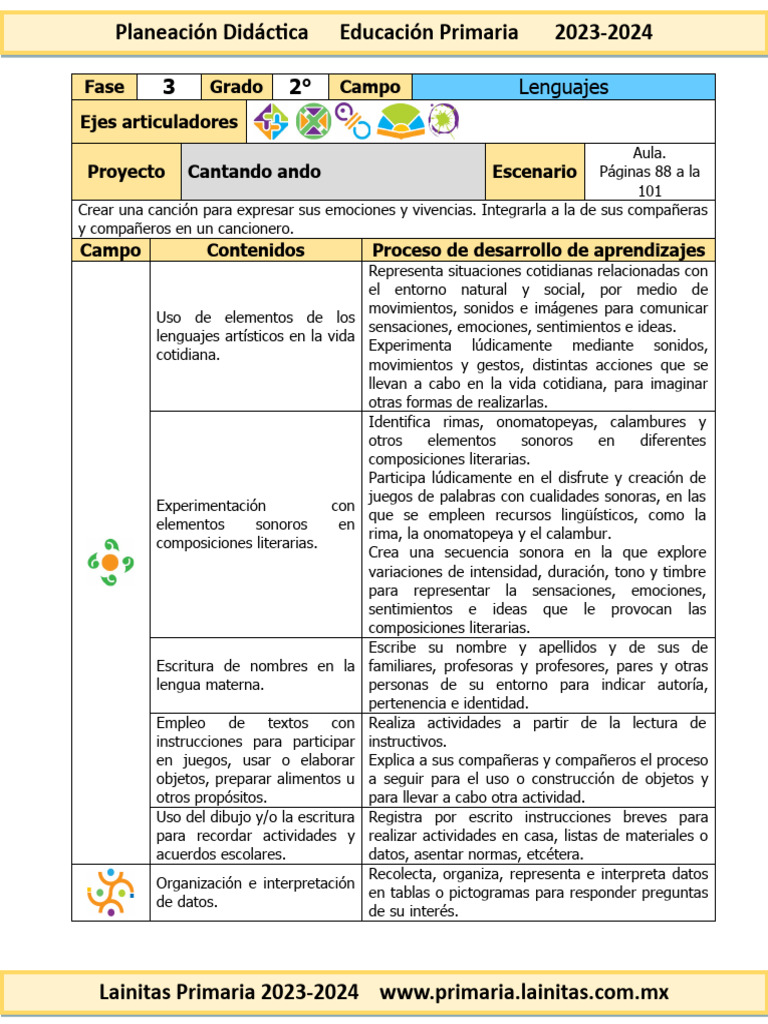 2do Grado Noviembre - 02 Cantando Ando (2023-2024) | PDF | Rima | Canciones