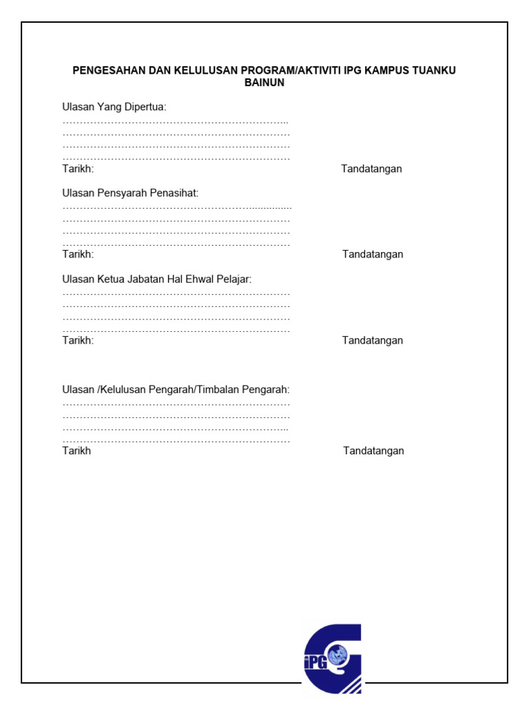 Kertas Kerja Kejohanan E-Sport Ipgktb 2021 | PDF