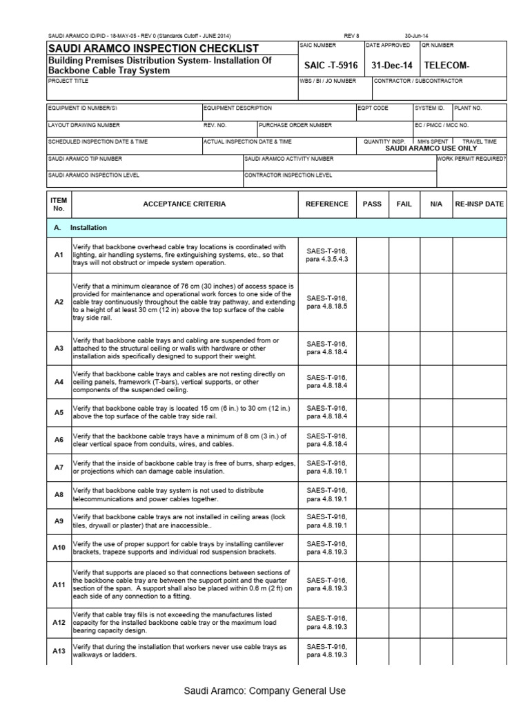 SAIC-T-5916 Rev 8building Premises Distribution System - Installation ...