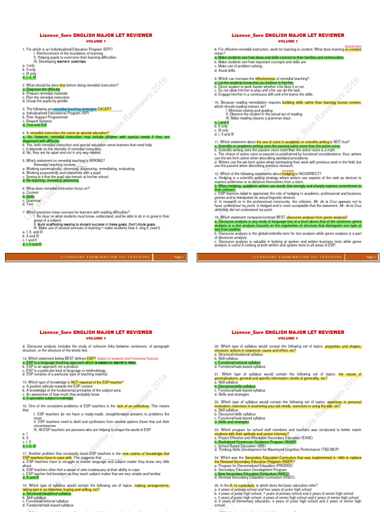 Lorimar 1 English 1 For Printing | PDF
