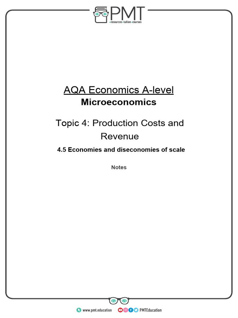 Economies and Diseconomies of Scale Explained | PDF | Computers