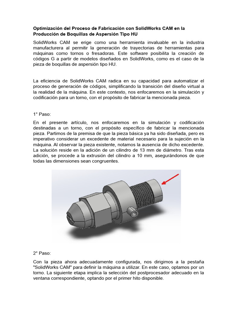 Optimización Del Proceso de Fabricación Con SolidWorks CAM en La ...