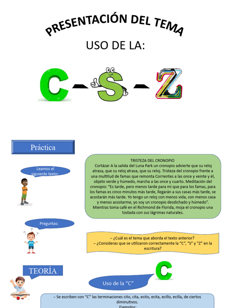 Uso de La S, C, Z | PDF | Morfología | Lingüística