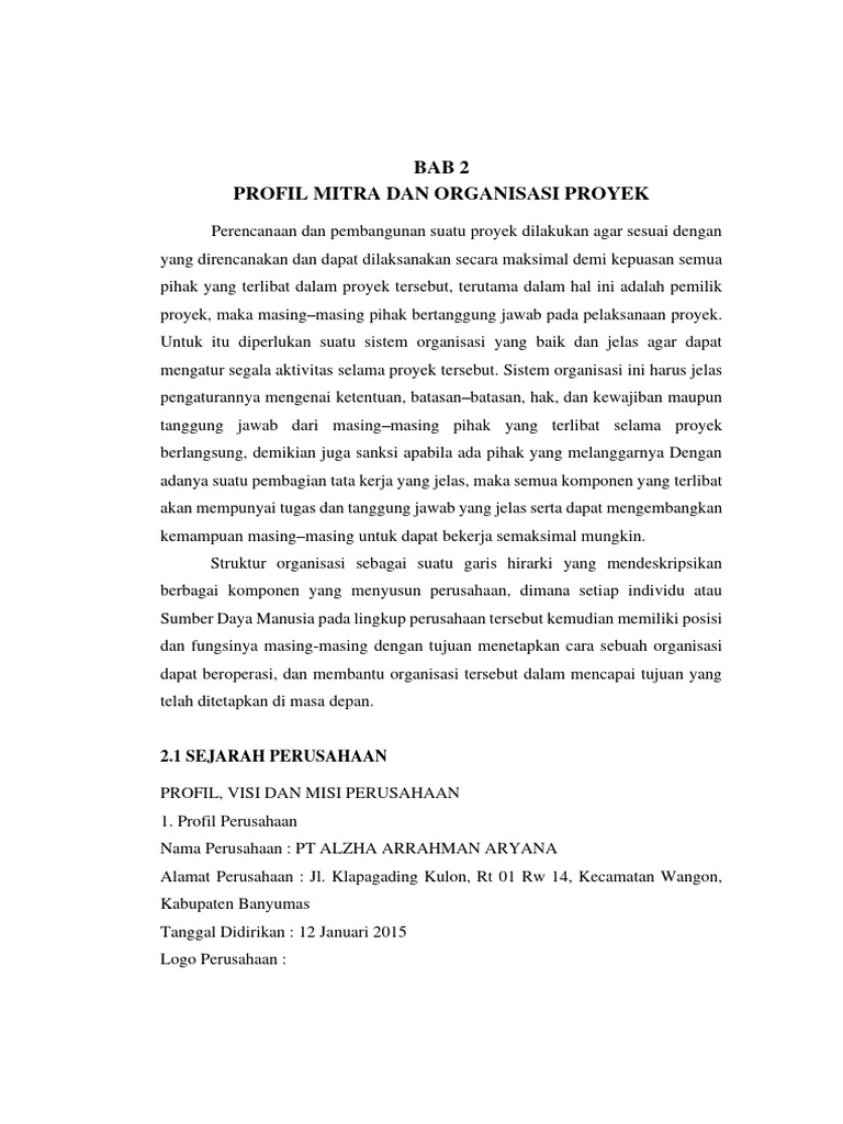 Bab 2 Laporan Magang | PDF