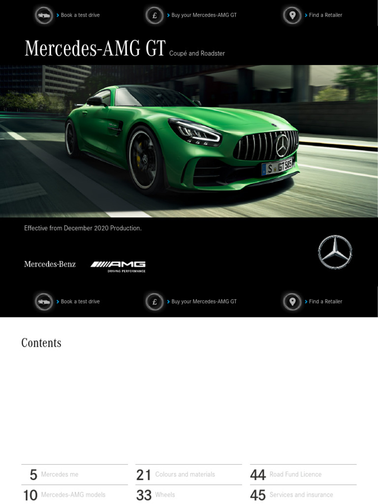 Mercedes Amg GT Coupe Roadster | PDF