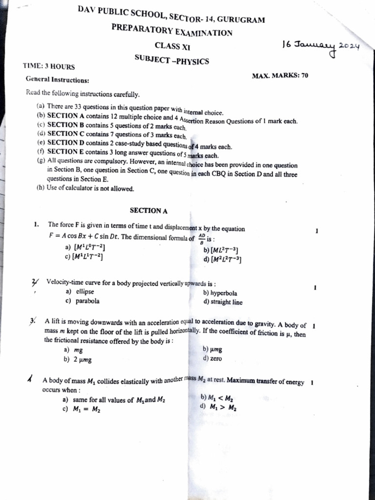 Practise Paper | Download Free PDF | Rotation Around A Fixed Axis ...