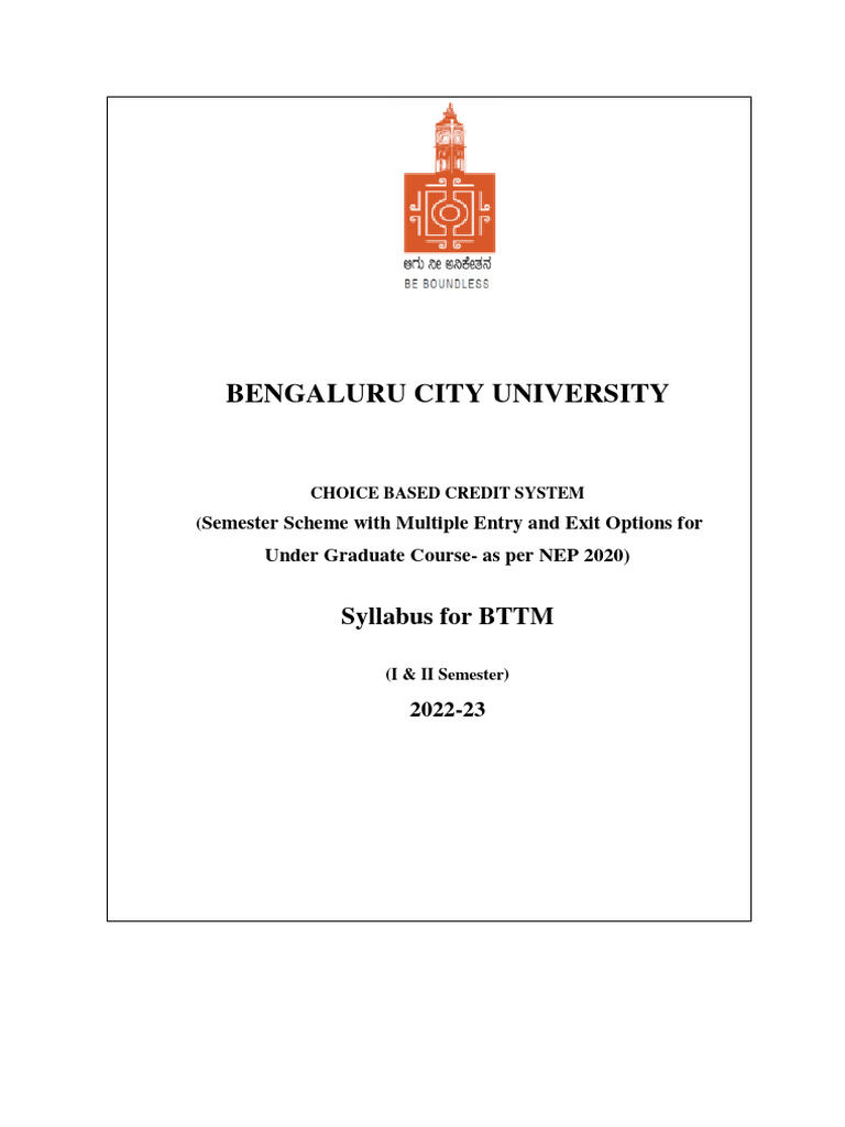 BTTM I - II Sem Syllabus | PDF | Indian Cuisine | Tourism