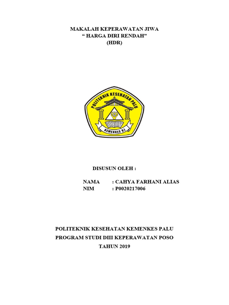 Makalah Harga Diri Rendah | PDF Makalah Harga Diri Rendah | PDF