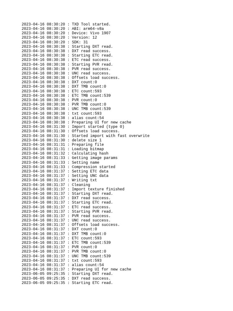 Log | PDF | Texture Mapping | Text File