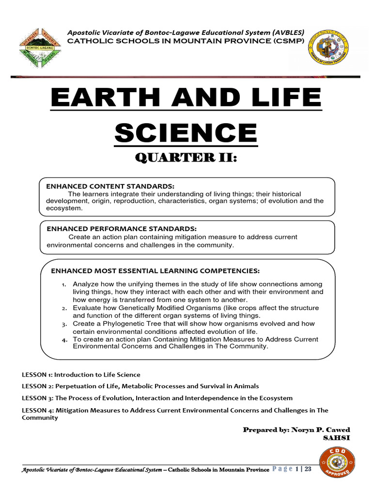 Earth and Life Science | PDF