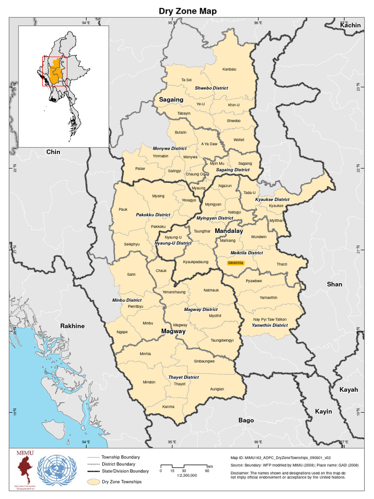 Dry Zone Map Myanmar | PDF