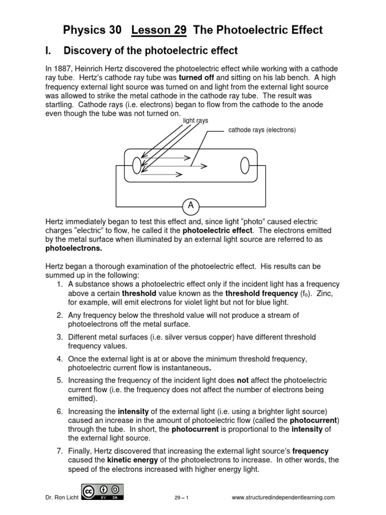 L29 Photoelectric Effect | PDF