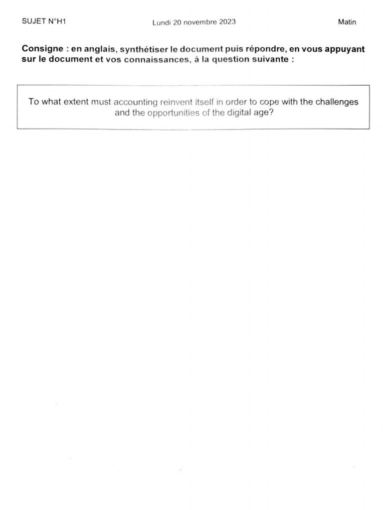 Sujet Dscg H1 2023 Pdf