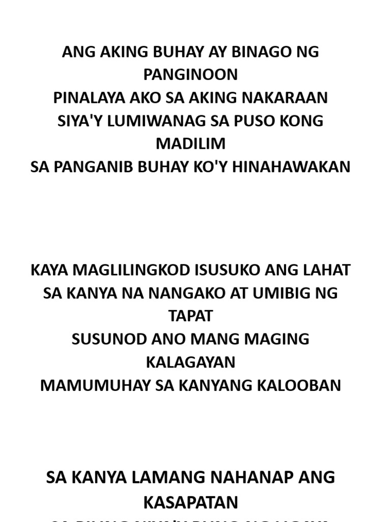 Ang Aking Buhay Ay Binago Ng Panginoon | PDF Ang Aking Buhay Ay Binago Ng Panginoon | PDF