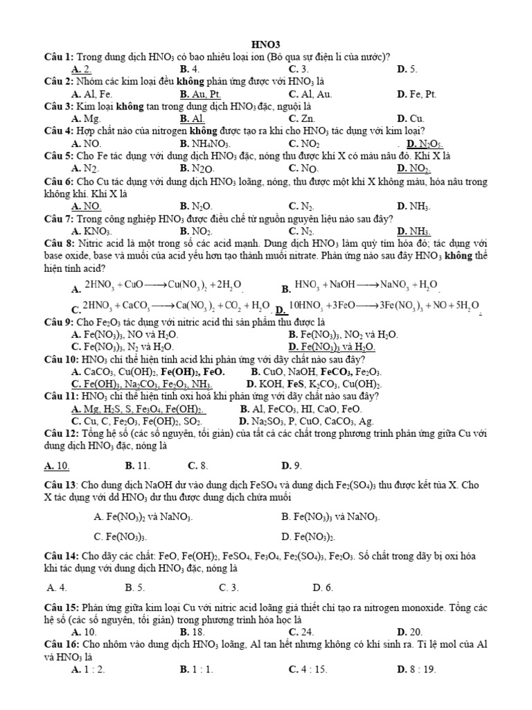 Hno3 11B | PDF