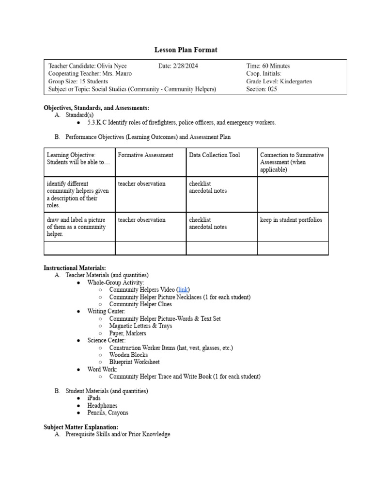 Community Unit Community Helpers | PDF | Social Science | Art