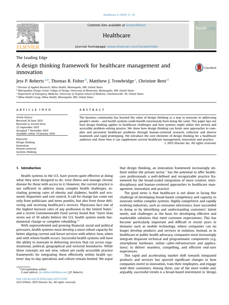 Healthcare: Jess P. Roberts, Thomas R. Fisher, Matthew J. Trowbridge ...