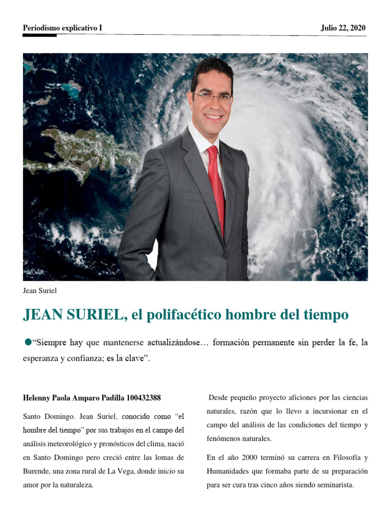 Jean Suriel: El Hombre del Tiempo | PDF