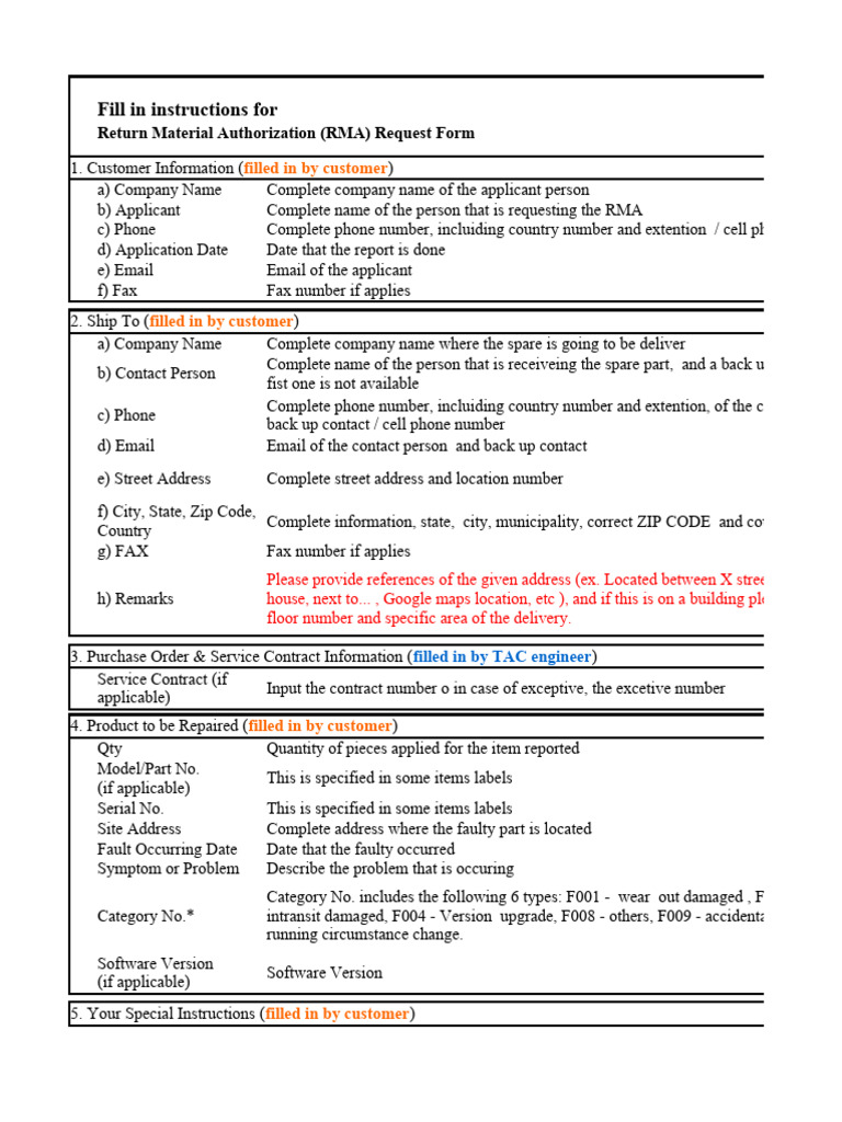 LAR RMA Request Form | PDF | Information | Computer Science