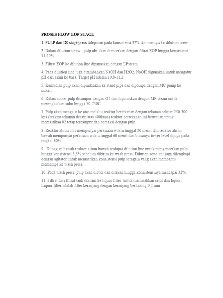 Proses Flow Eop Stage | PDF