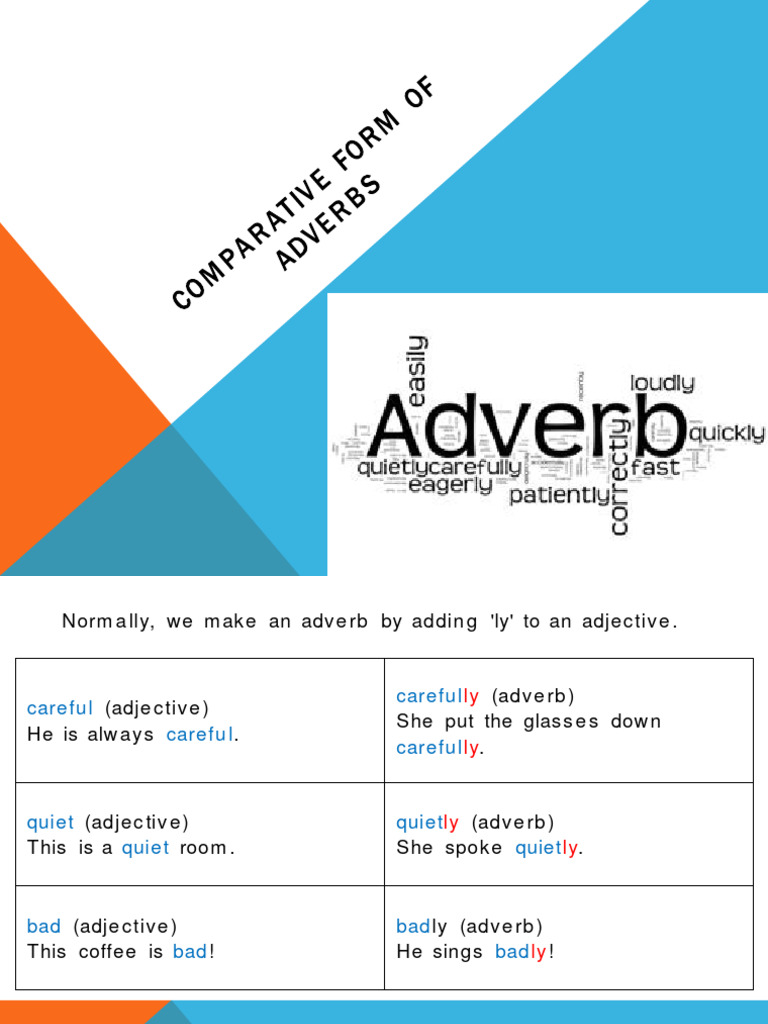 CL 5 - Comparative Form of Adverbs | PDF | Morphology | Semantics