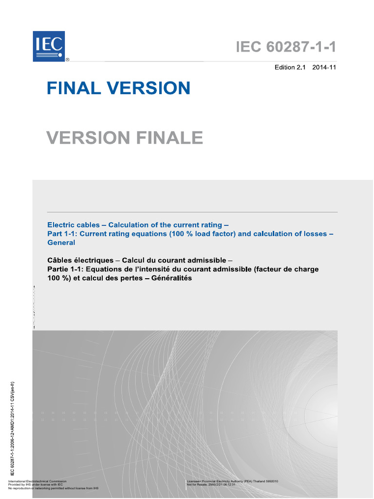 IEC 60287 1-1 (Eng) | PDF