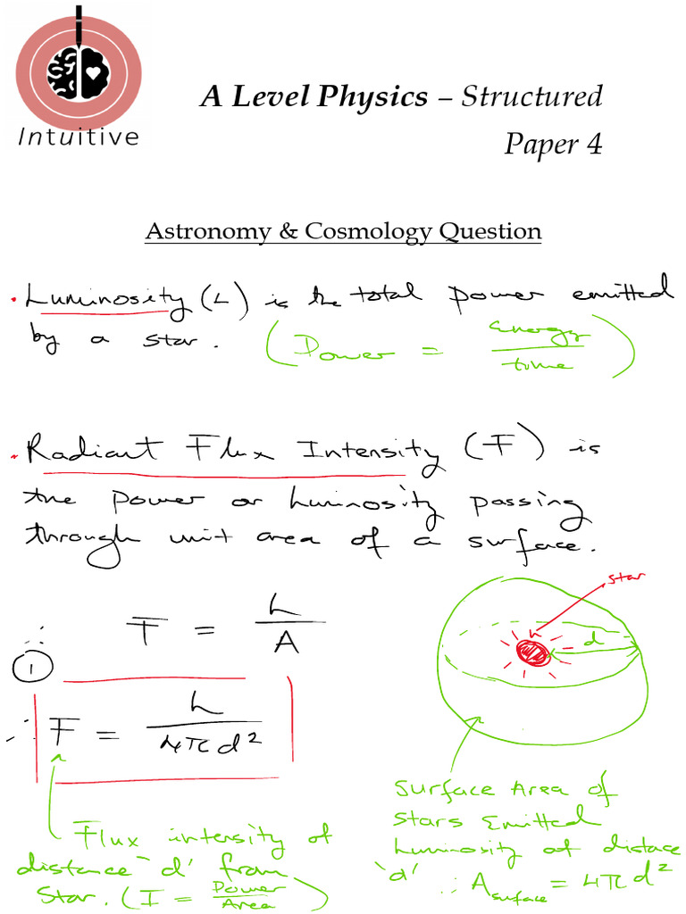 Astronomy & Cosmology - WORKSHEET | PDF