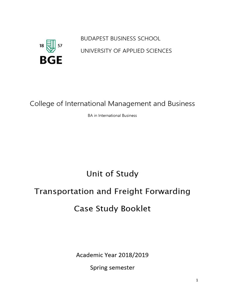 Case Study Booklet of Transportation and Freight Forwarding | Download ...