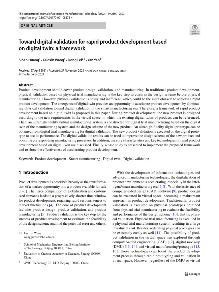 Toward Digital Twin Framework Pdf Prototype Simulation