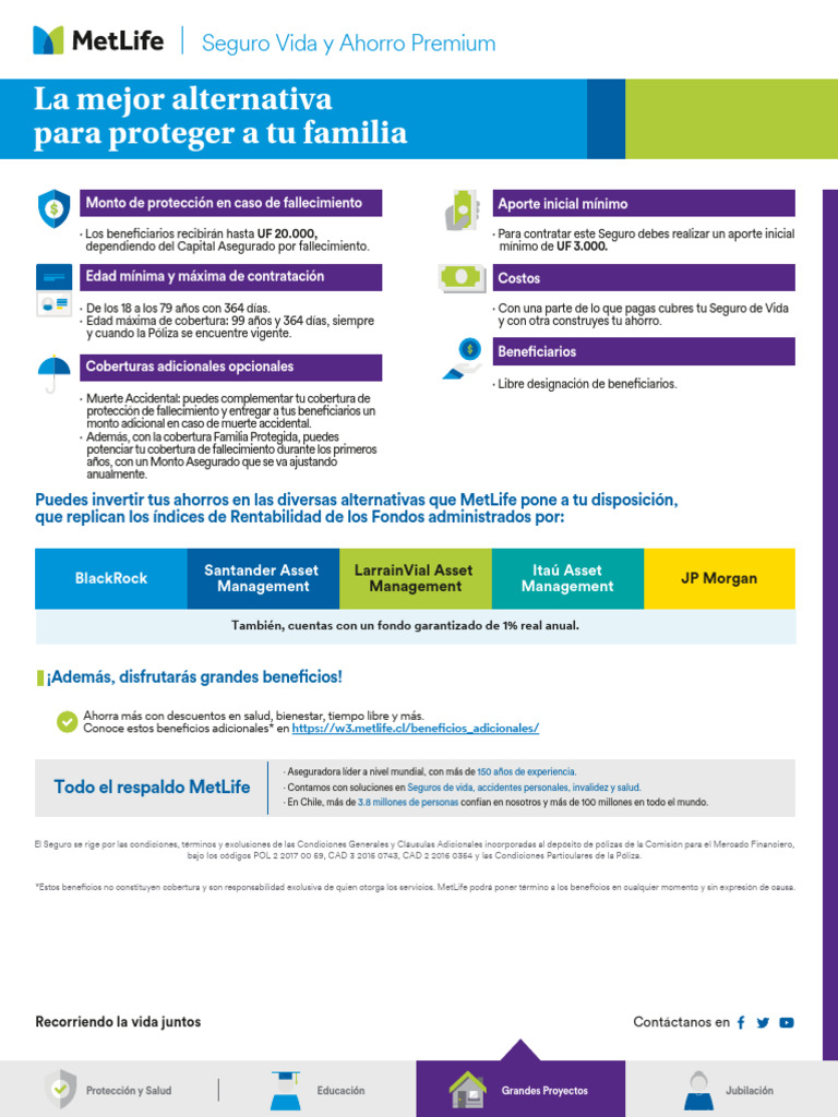 MetLife Seguro Vida Ahorro Premium | PDF