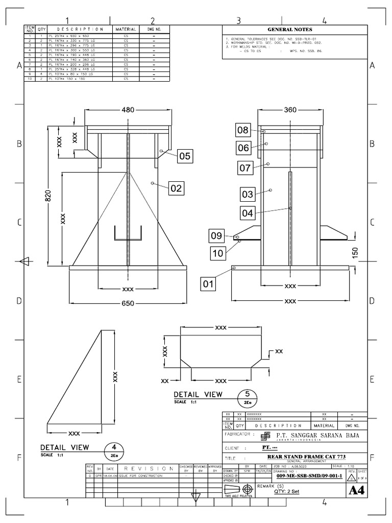 Rear Frame Chassis 773 | PDF