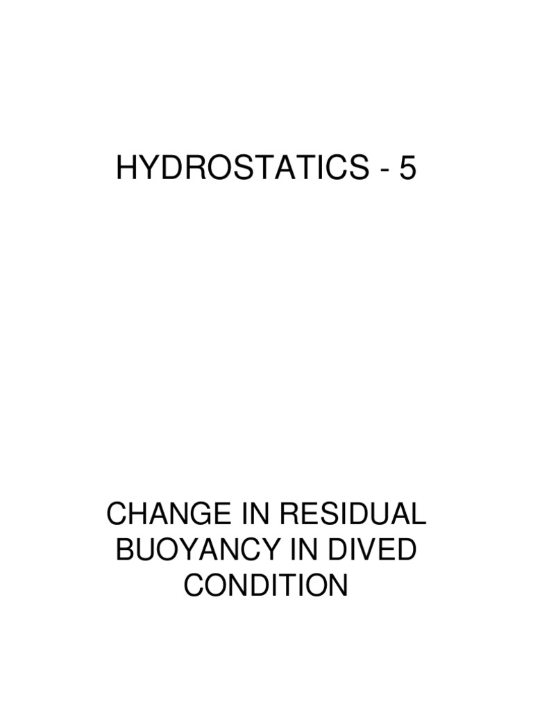05 Hydrostatics | PDF | Science & Mathematics