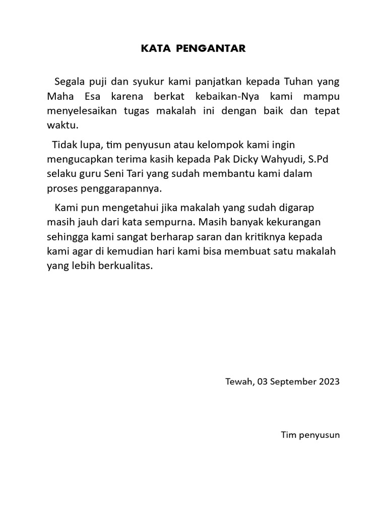 Makalah Seni Tari | PDF