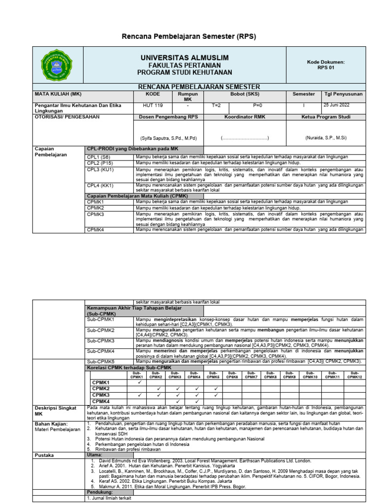 RPS Pikel MBKM | PDF | Seni | Sains & Matematika