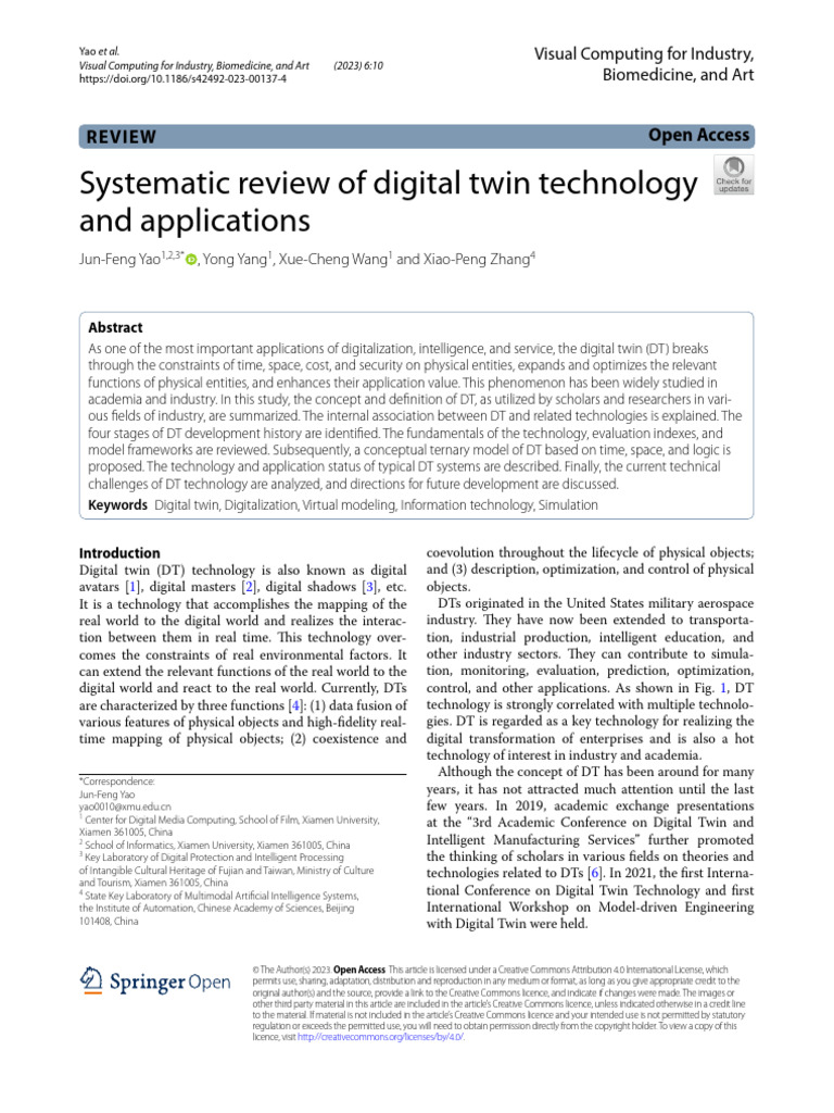 Systematic Review of Digital Twin | PDF | Simulation | Computer Aided Design