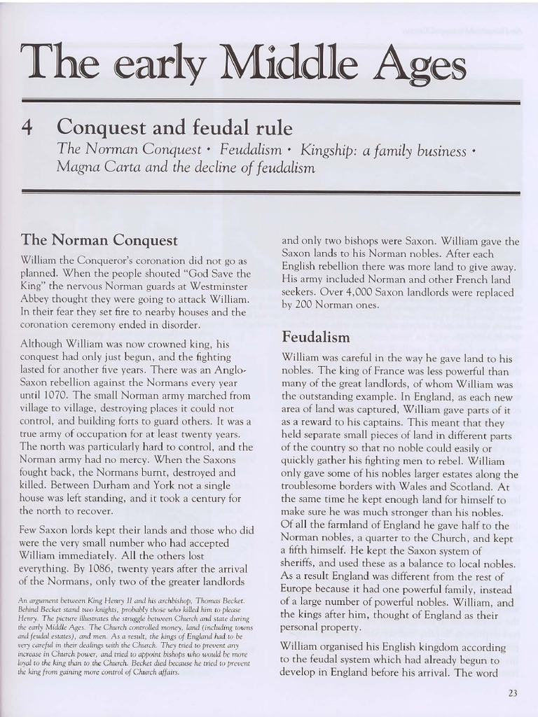 Norman Conquest and Feudalism Explained | PDF | Serfdom | Medieval Law