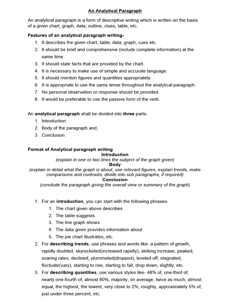An Analytical Paragraph | PDF | Chart | Pie Chart