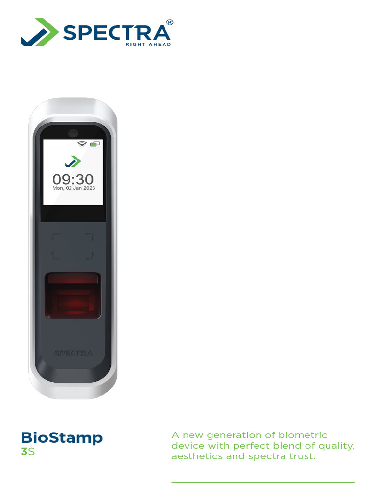 BioStamp 3S: Advanced Biometric Access Control | PDF | Wi Fi ...