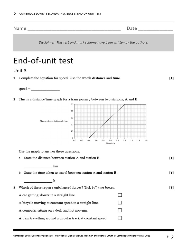Cambridge S8 CH3 - 9 TEST | PDF | Magnetic Field | Magnetism