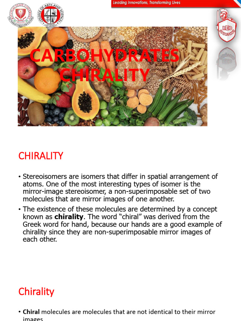 Carbohydrates Chirality | PDF | Chirality (Chemistry) | Molecules Carbohydrates Chirality | PDF | Chirality (Chemistry) | Molecules