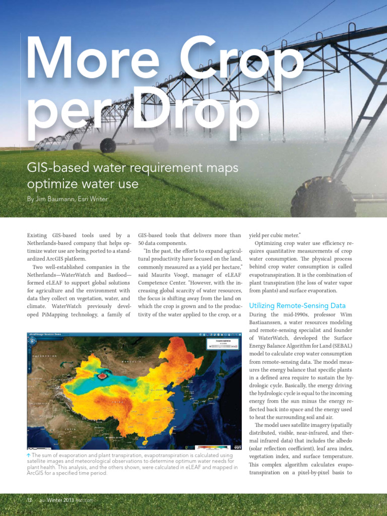 More Crop Per Drop | PDF | Evapotranspiration | Arc Gis