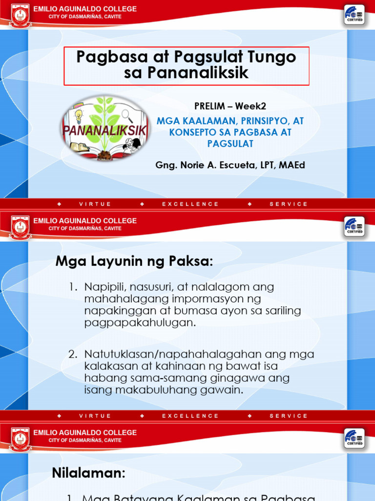 All Lessons Pagbasa | PDF