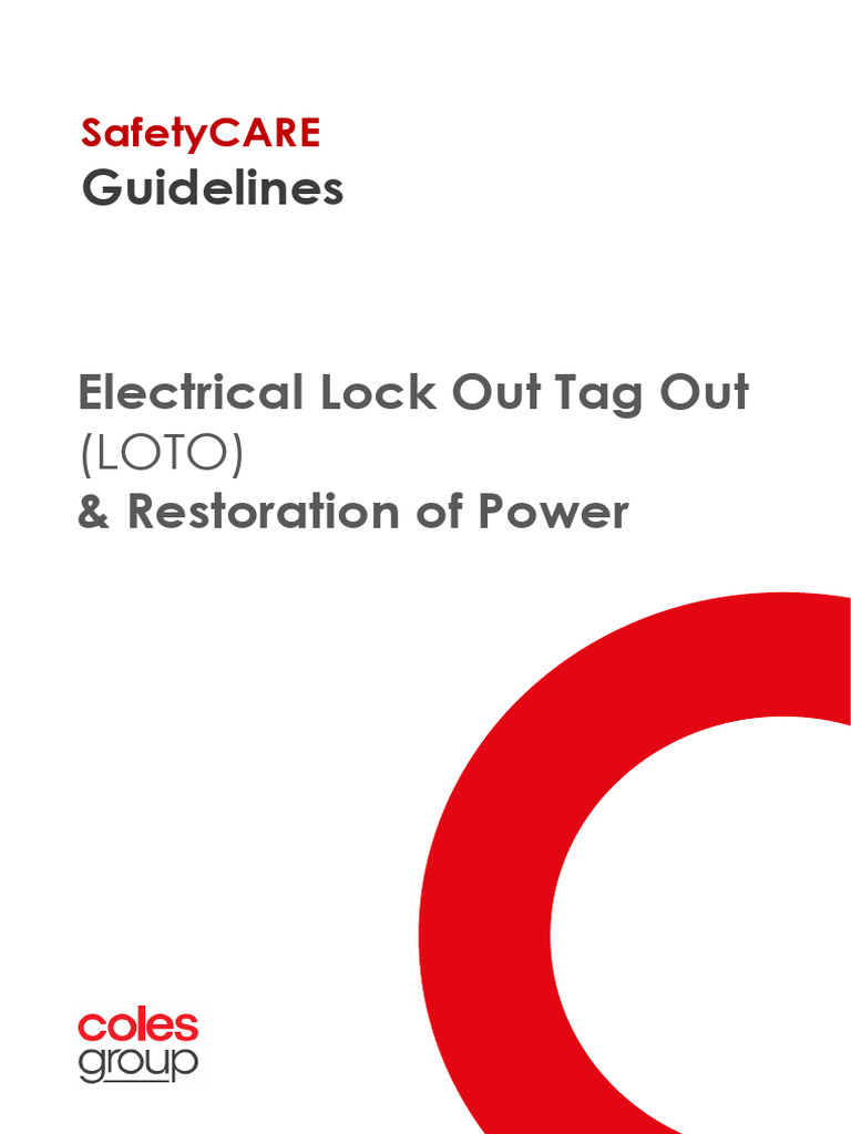 Electrical Safety LOTO Power Outage Guideline | PDF | Electrician ...